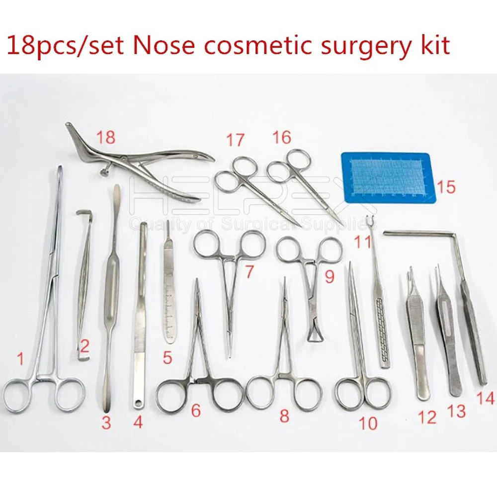 Nasal Rhinoplasty Instruments Set 18 Pcs High Quality Beauty Surgery ...