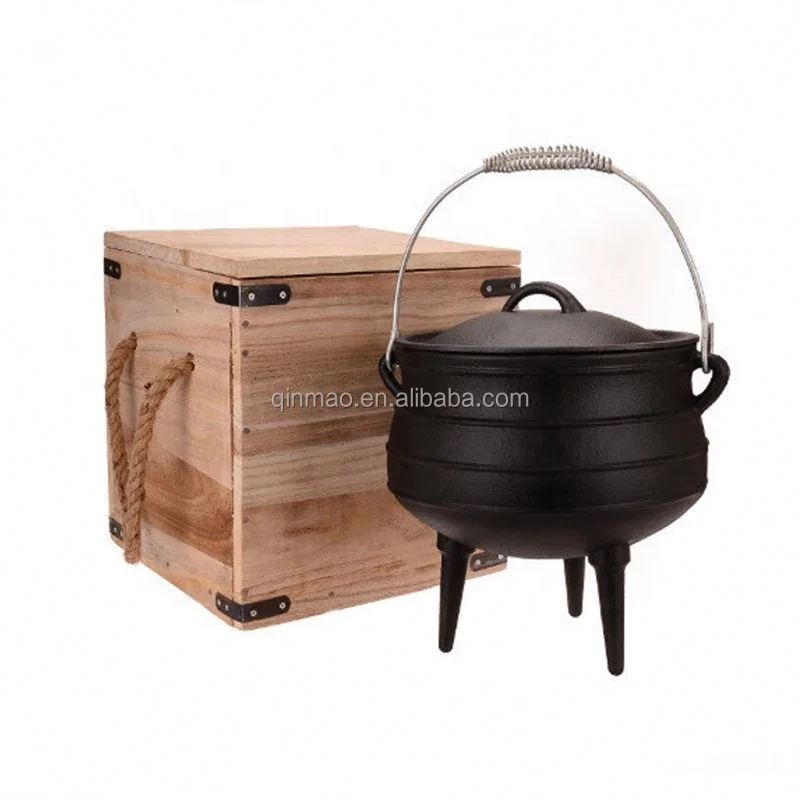 Traditional South African Botswana Potjie Pot - Cast Iron