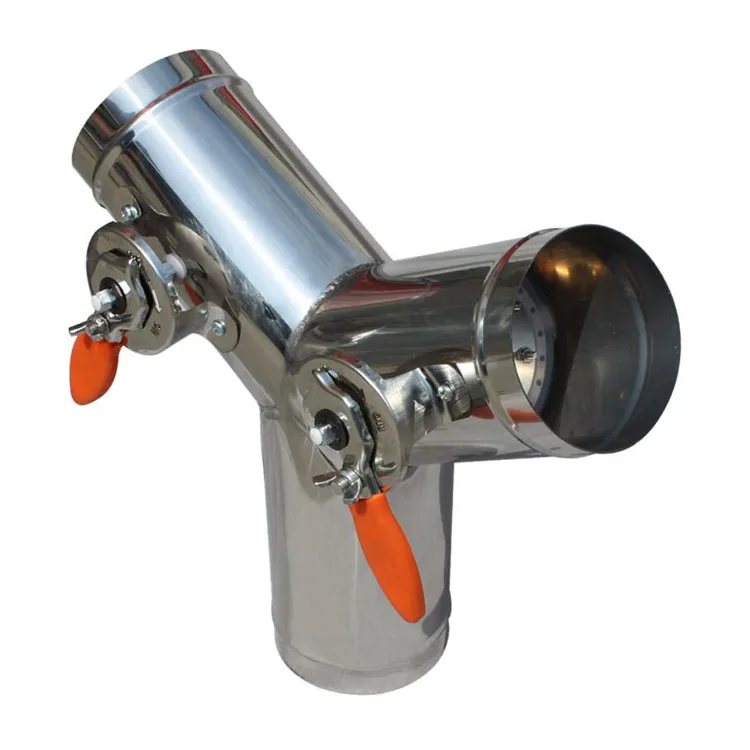 Manual Handle Metal Damper Diverting Branch Y Connection Adapter for ...