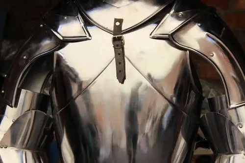 Medieval Knight Crusader FULL SUIT of AMROR WITH WOODEN BASE Metal ...