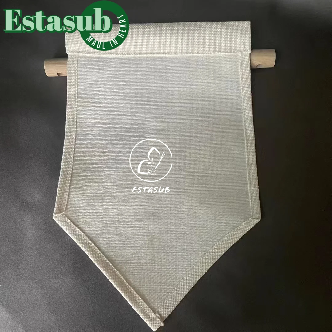 Diy Promotional Advertising Sublimation Linen Banners Flags With Black ...