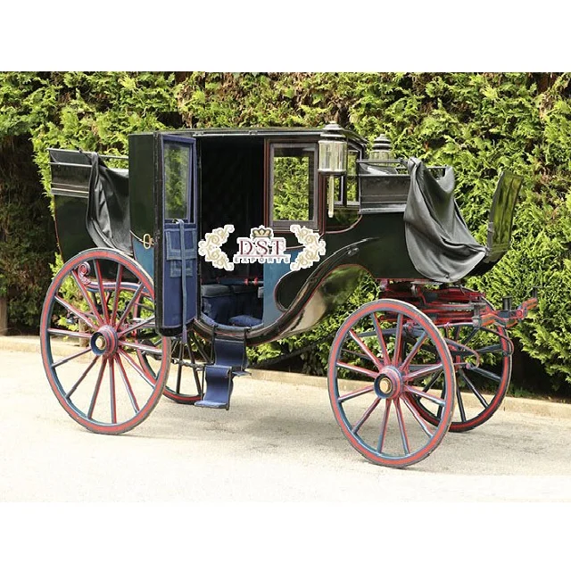 Luxury Horse Drawn Royal Coach Carriage Royal Black Horse Carriage For ...