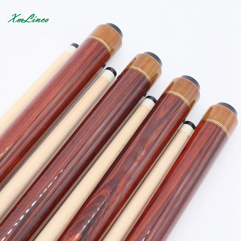 Xmlinco 1/2 Split Cues Curly Cocobolo Ebony Handmade Inlay Carom Korea ...