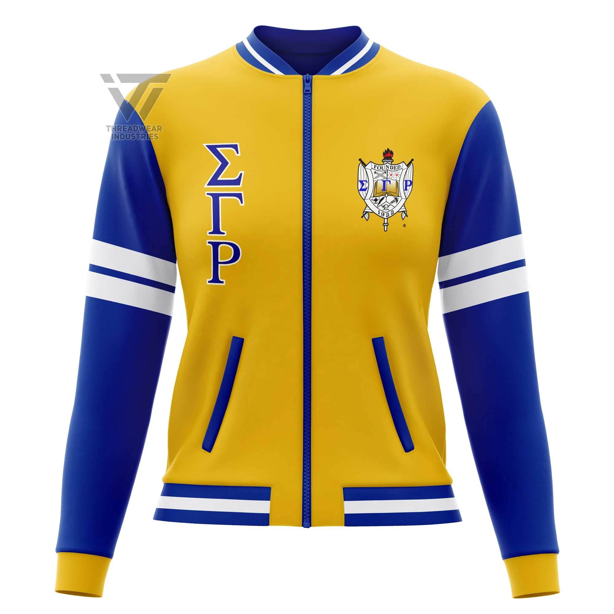 Custom Sigma Gamma Rho Sorority Embroidered Bomber Jacket