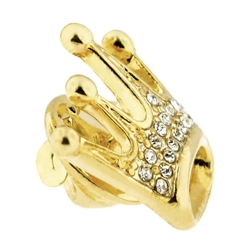 Personalized Custom Gold Plated Victoria Queen Rhinestone Crown Lapel ...