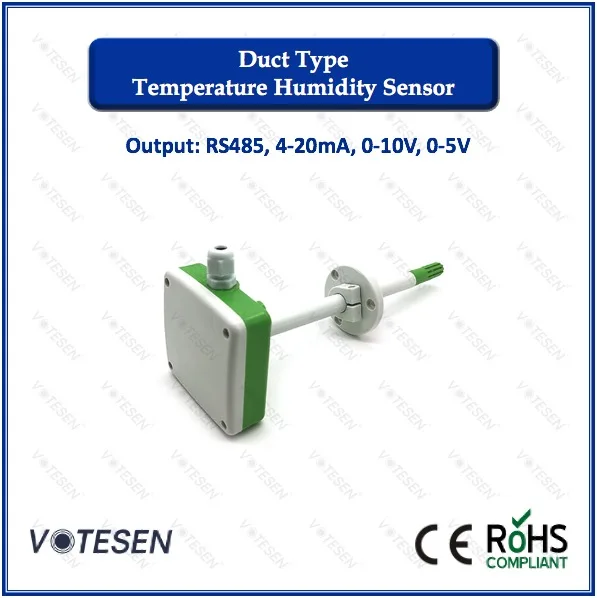Precision HVAC Environmental Sensor for Duct Humidity and Temperature ...
