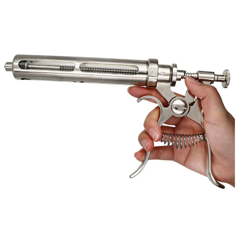 Vaccine Injector Livestock,Multidose Automatic Adjustable Dose Gun Syringe 30ml - Buy Drench Gun ...