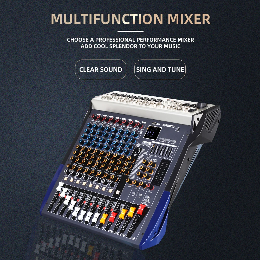 COKYIS Digital Audio Mixer - 16 Channel Professional BT Mixer