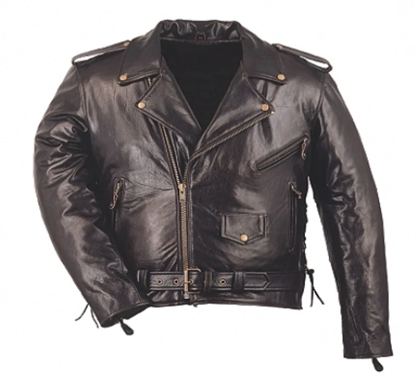 Custom Design Black Retro Classic Leather Motorcycle Jacket