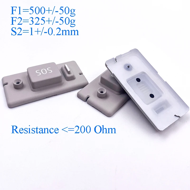 Rectangular Rubber SOS Emergency Button - Durable & Reliable