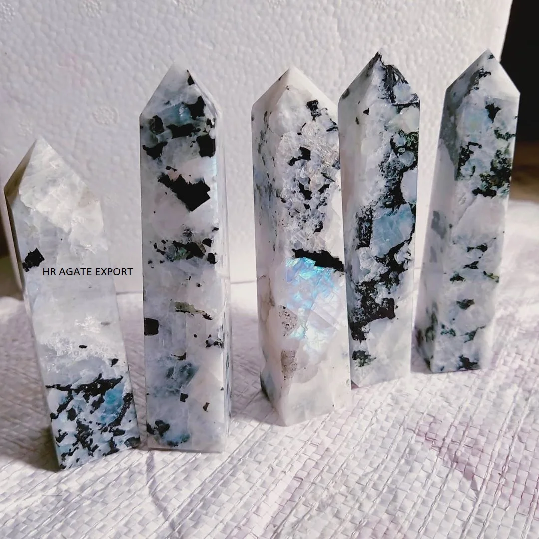 Rocks & Geodes Home Décor Rainbow Moonstone towers Home & Living etna ...