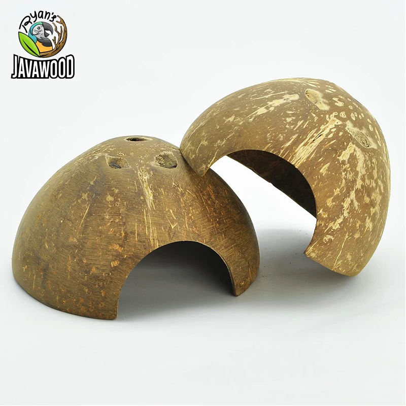 Coco Dome Hut Coconut Reptile Hide Cave Hideout Lizard Spider and ...