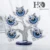 H&d Chinese Feng Shui Decoration Blue Evil Eye Owls Bendable Branches ...