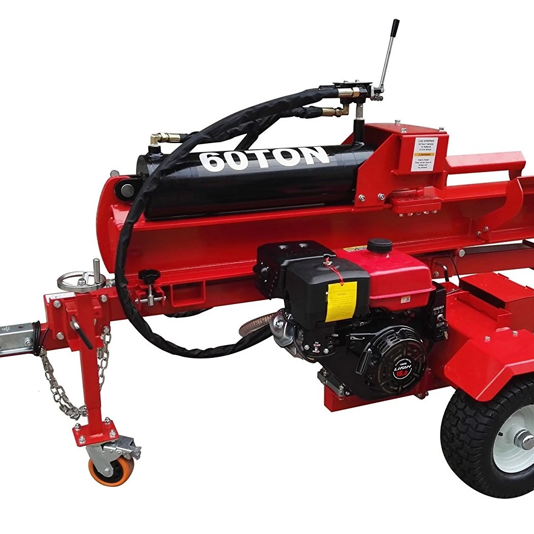 13HP Diesel Engine Hydraulic Firewood Processor 60Ton Log Splitter With ...