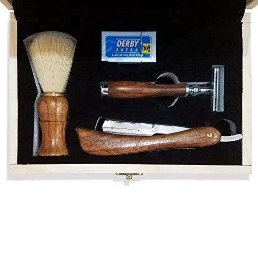 Custom Eco-Friendly Shaving Kit - Men's Natural Brush