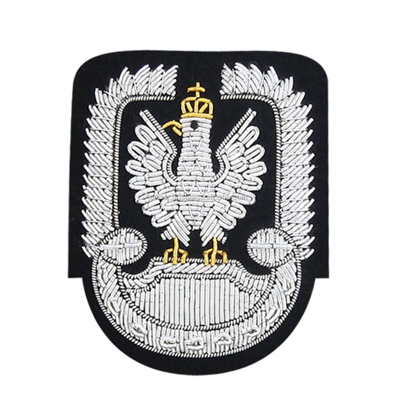 Premium Uniform Shoulder Epaulet And Badges Embossed Soft Logo Applique ...