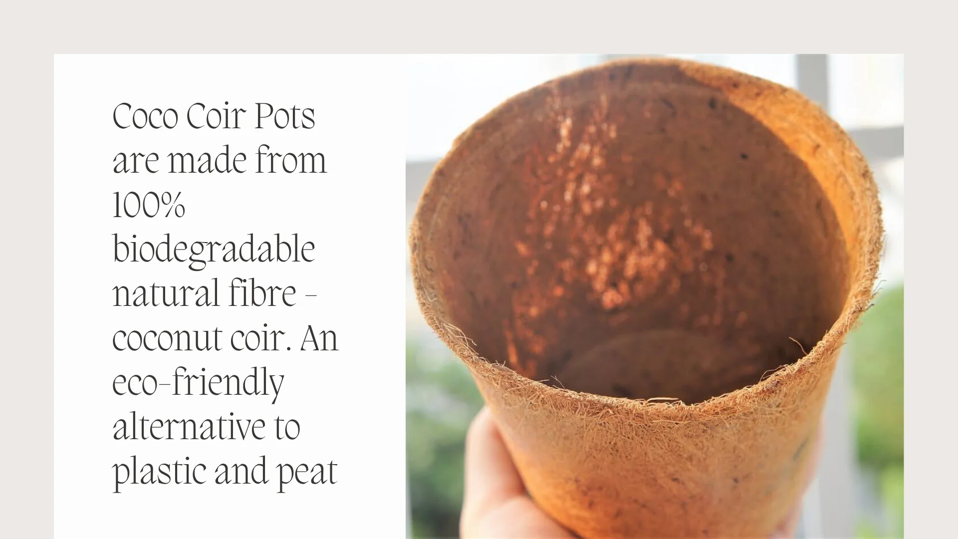 High Quality Round Coconut Fiber Pots Square Coco Coir Pot For Plants ...