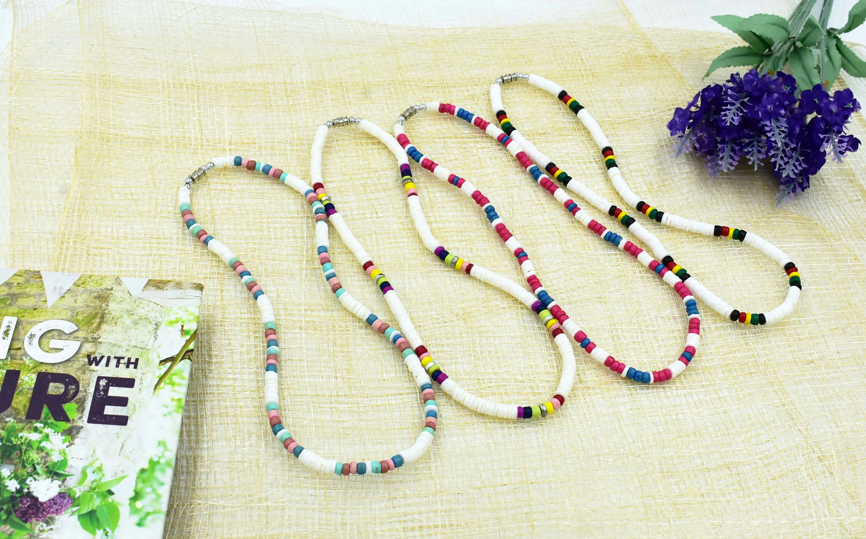 Natural White Puka Shell Handmade Necklace Beach Style Inspired ...
