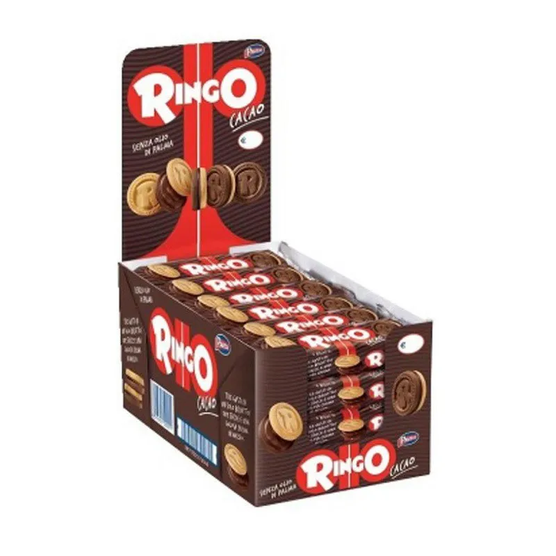 Pavesi Ringo Cocoa Stuffed Biscuits 24 X 55 G Assortment Of Shortbread ...