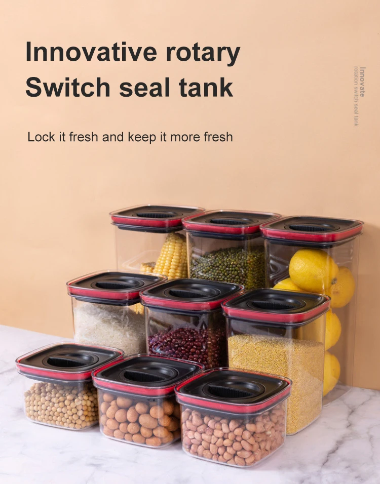 2000ml Large Tall Airtight Food Storage Containers Easy Lock Lids ...