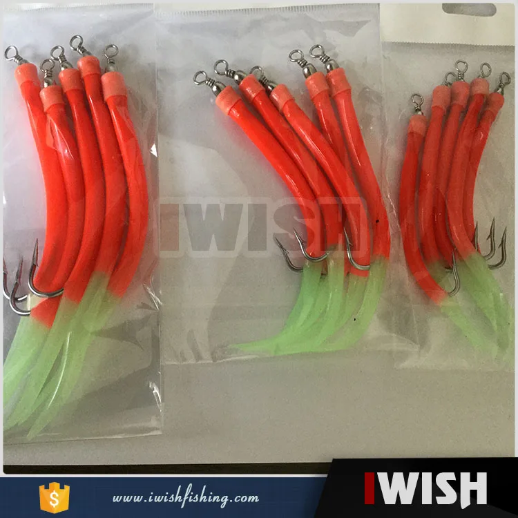 1/0 To 12/0 Stainless Steel Fishing Hook Swivels Rubber Eel On Gummi ...