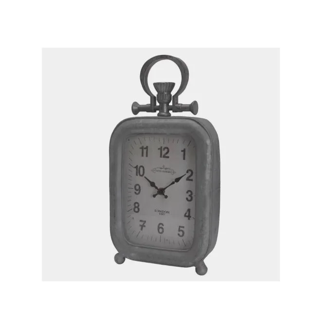 Table Clock Hood Style Table Clock Desk Hourglass Iron Brass Desk ...