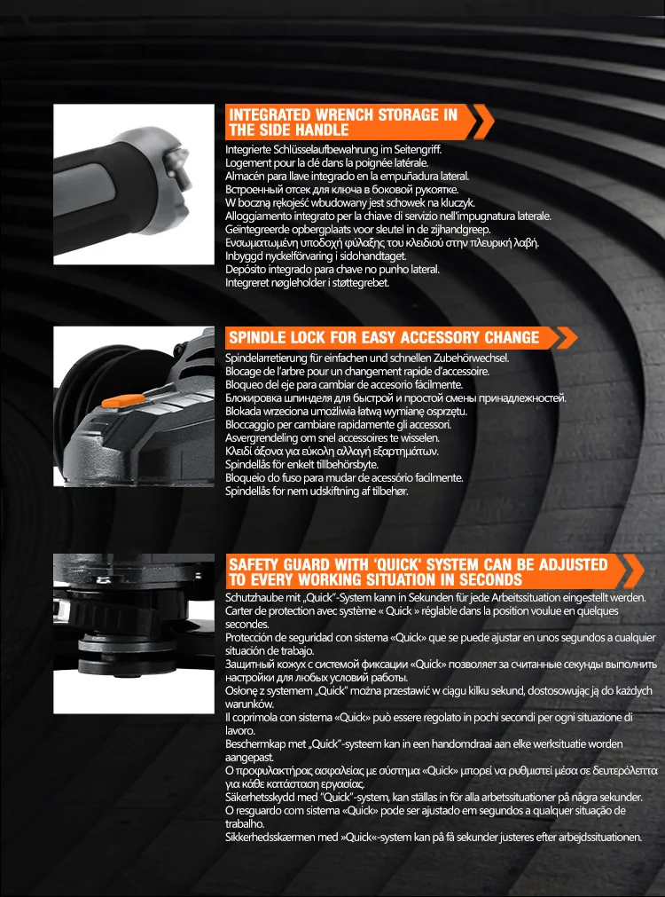 KSEIBI High Quality Cordless Angle Grinder for General Purpose Grinding ...