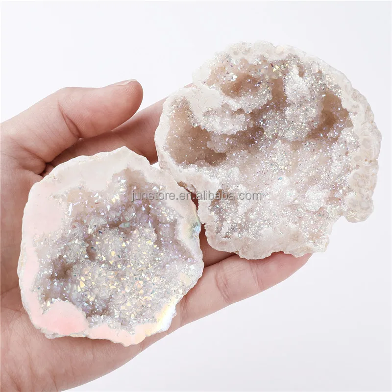Natural White Quartz Agate Moroccan Geodes Healing Crystal Geodes ...