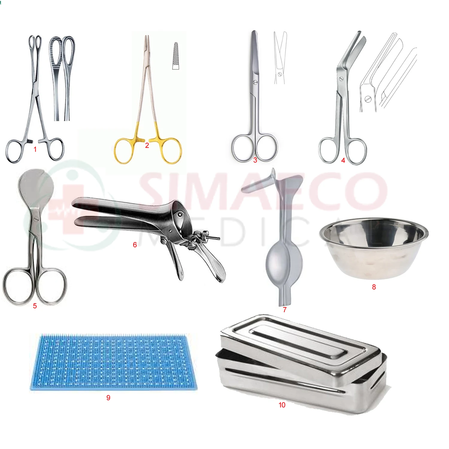 Normal Delivery Instruments Set Of 10 Pcs / Stainless Steel - Buy Normal Delivery Instruments ...