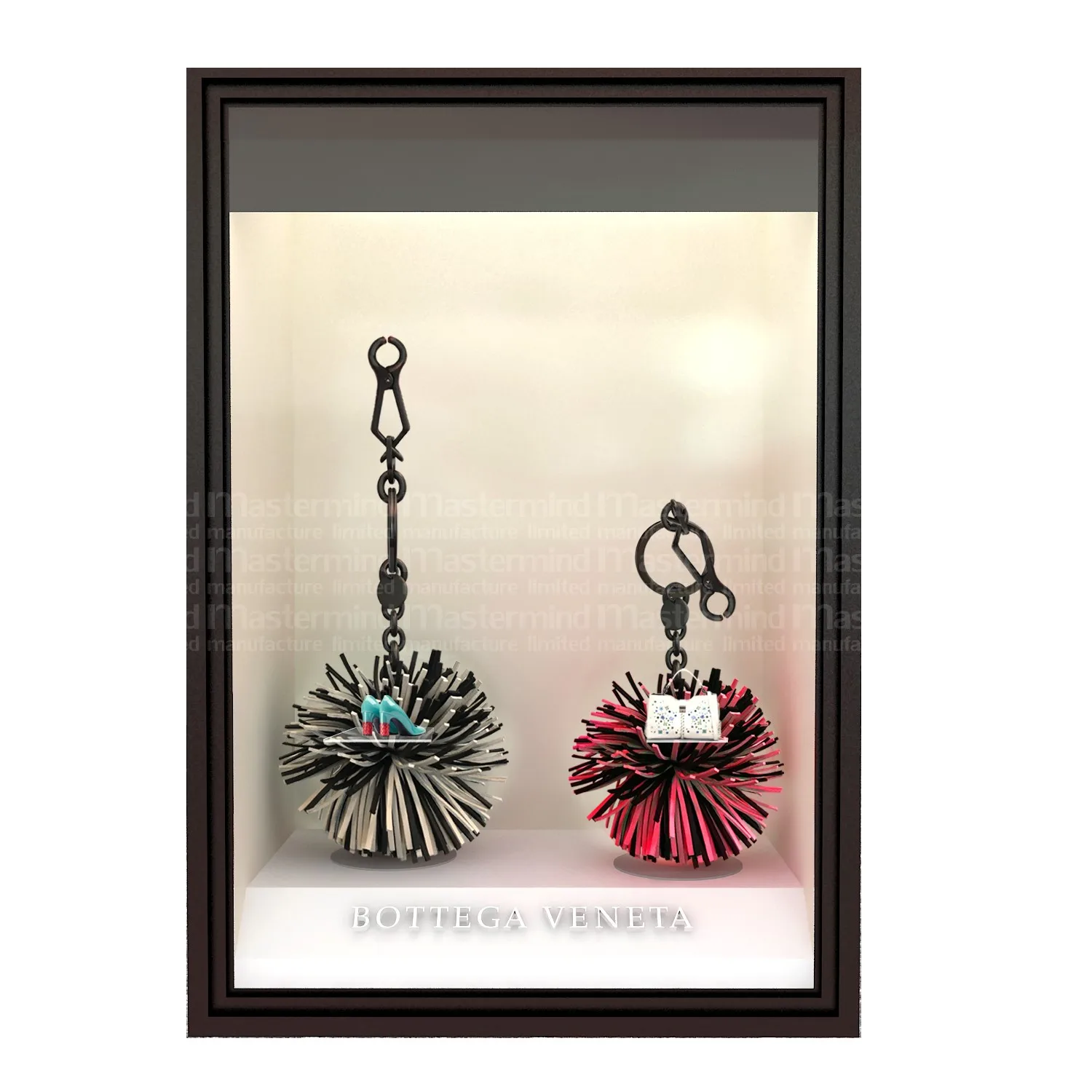 Shopping Mall Newest Retail Shop Window Display Rack Stand Pom Pom ...