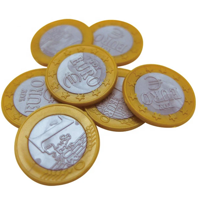 Educational Play Money - Plastic Euro Coins for Kids