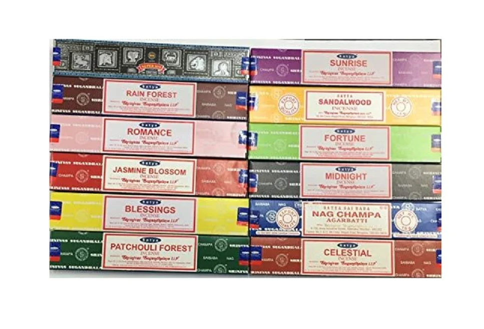 Wholesale Satya Sai Baba Nag Champa Incense Mixed Flavor Variety Assorted Fragrance Pack Of 12 ...