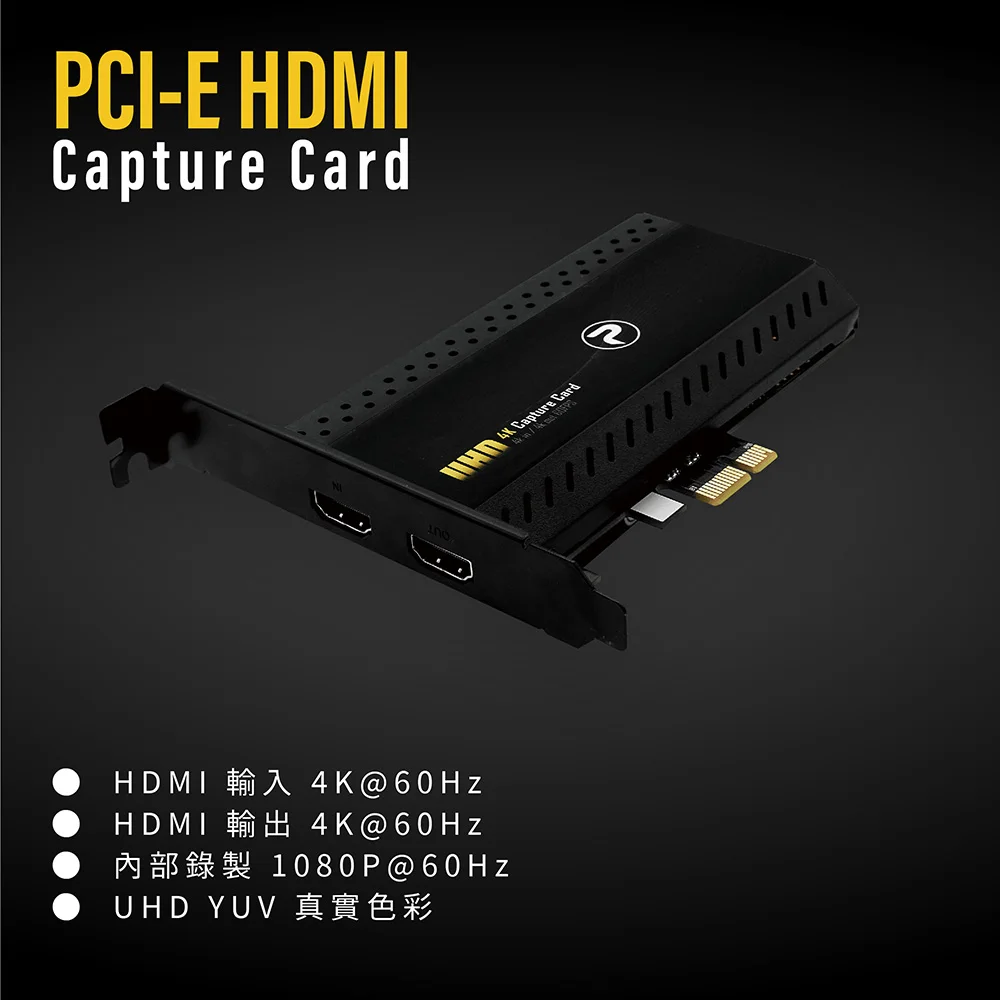 4k Gaming Capture Card Pci-e To 2x Hdmi Video Capture Card - Buy 4k ...