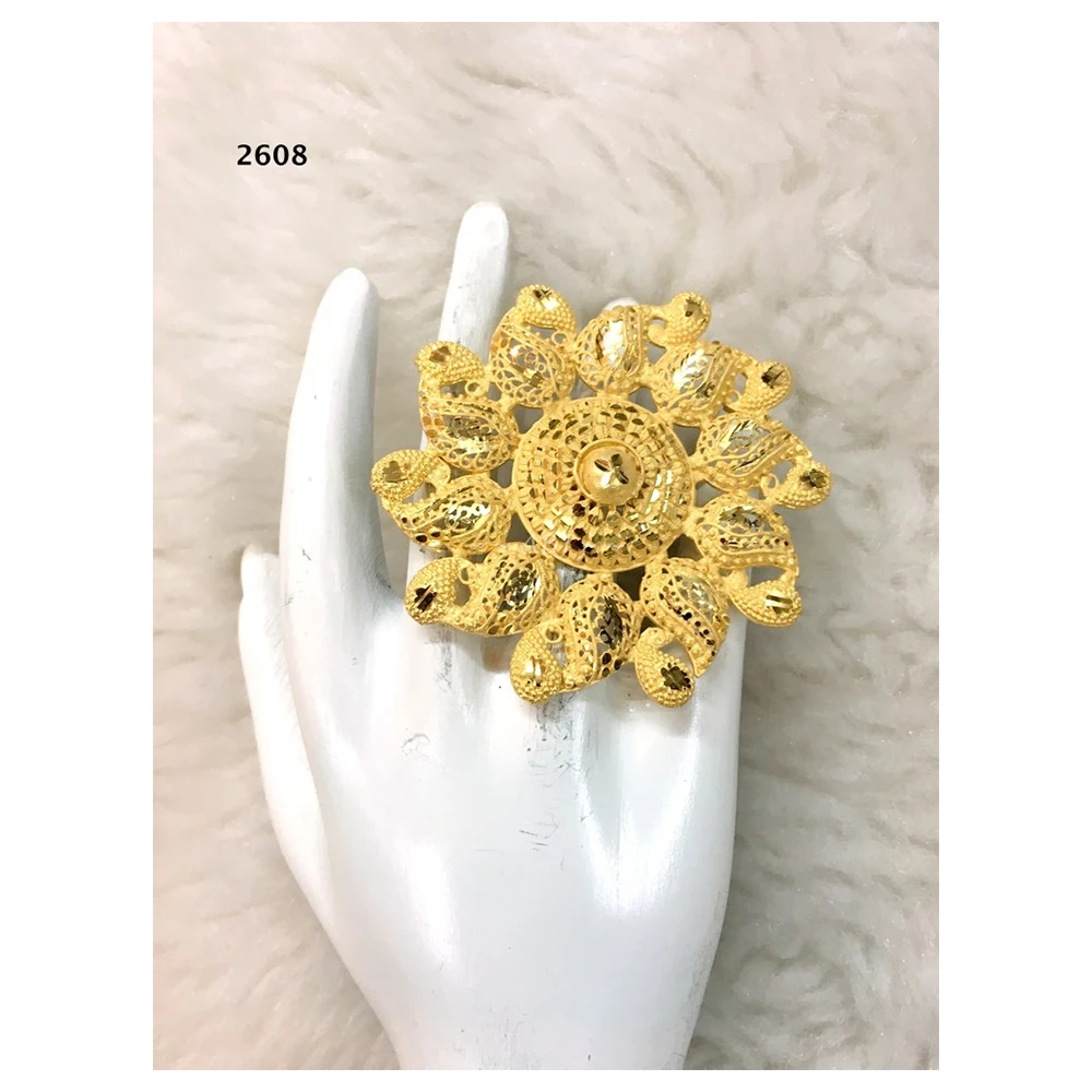 African Traditional Design Ring Bridal Jewelry Gift Gold Plated - Buy ...