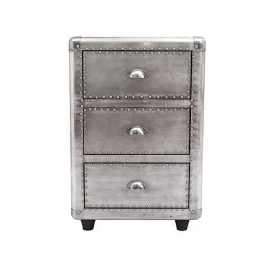 Aviator 3 Drawer Bedside - Modern Luxury Furniture