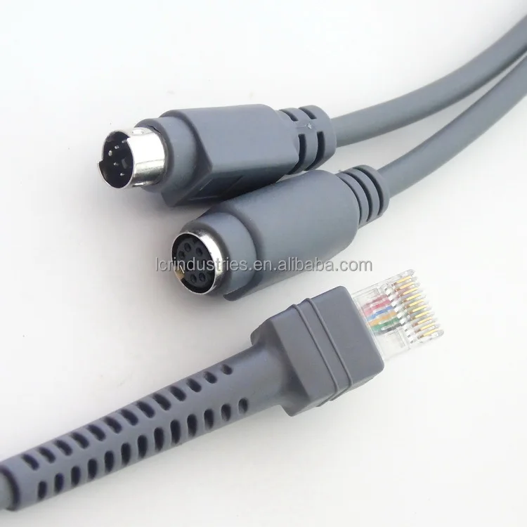 Coiled DB9 Female Rs232 Serial Port Cable for Symbol LS2208