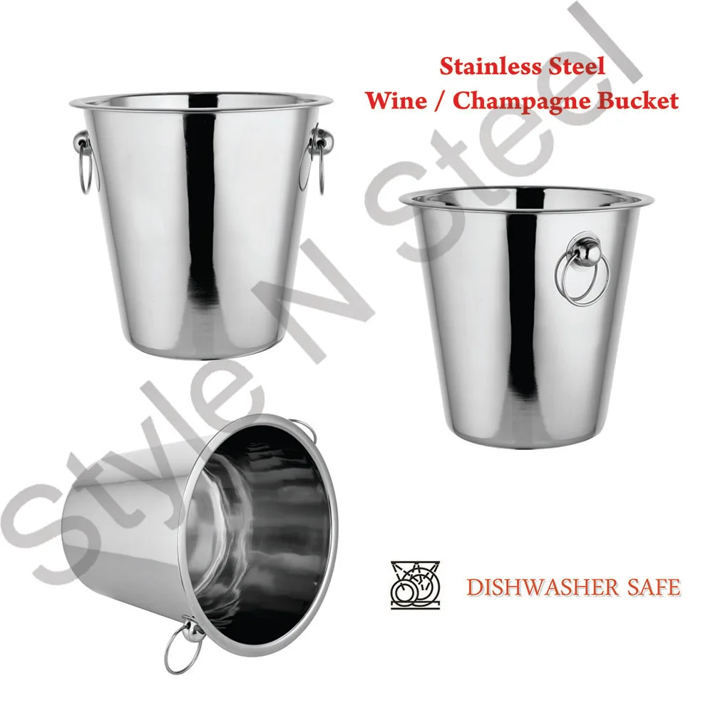 Champagne Bucket With Text Printing Stainless Steel Barware Desktop ...