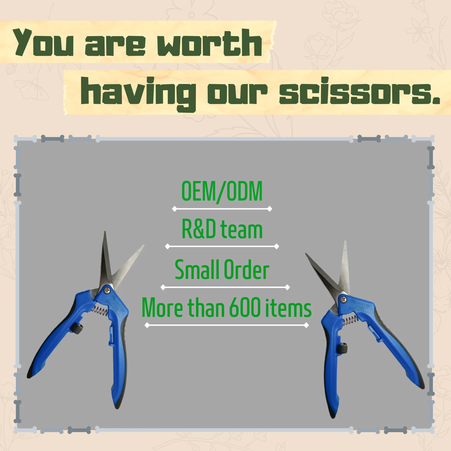 FUJIYA Industrial Stainless Steel Serrated Shearing Scissors