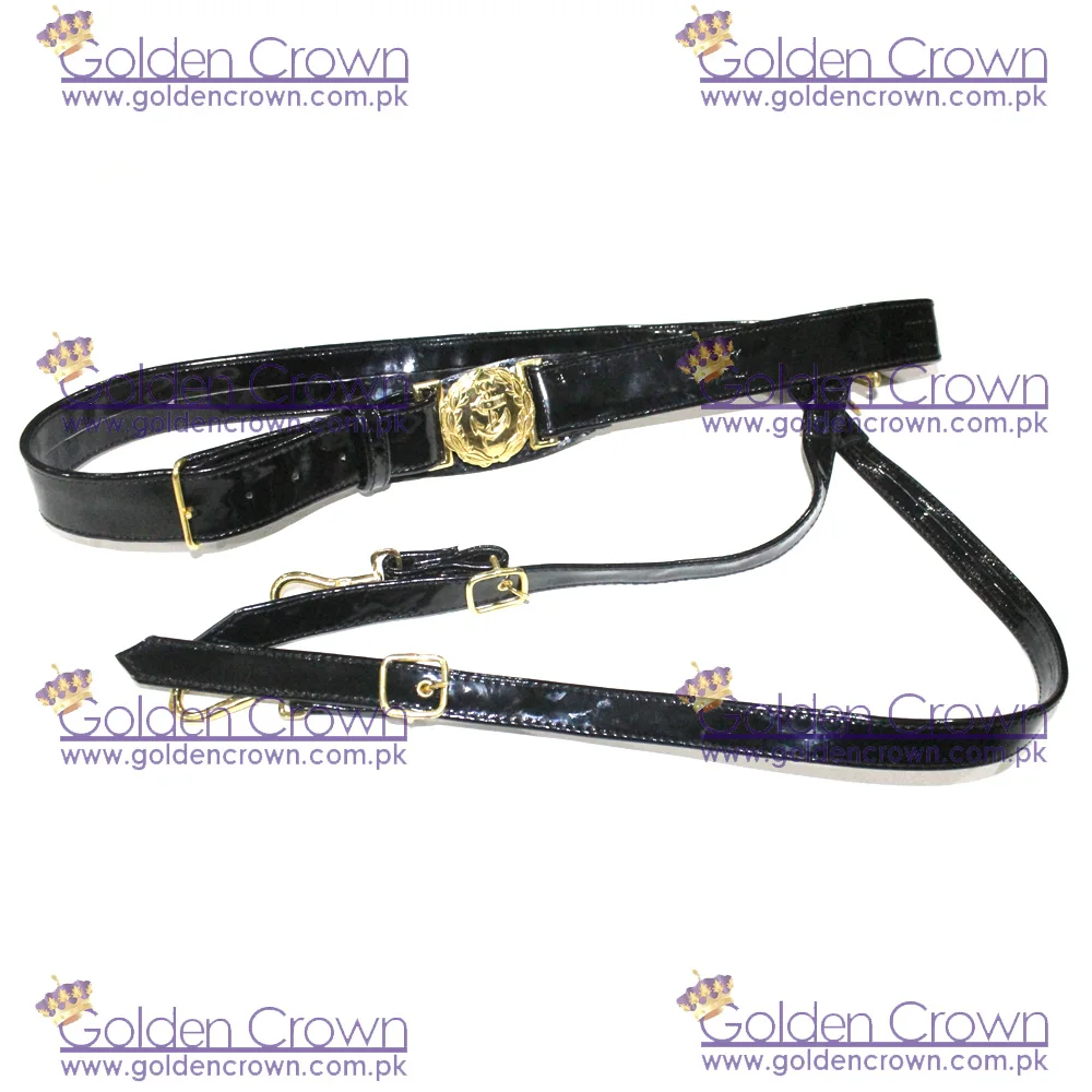 Wholesale Royal Navy Officers Black Leather Sword Belt