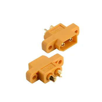 Panel Mount Conector Xt30 Xt90 Male And Female 2 Pin Gold Plated Brass ...