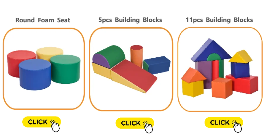 5 Piece Kids Soft Play Corner Climber Crawl & Climb Soft Foam Play Set ...