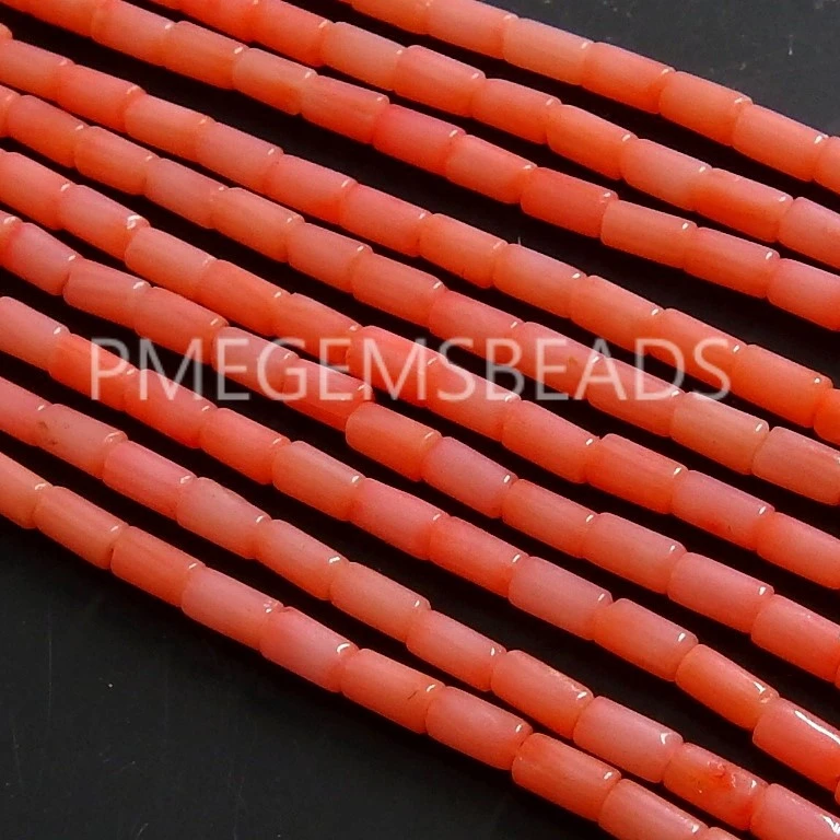 Alibaba.com: Pink Coral Smooth Tubes Drum Cylinder Bead, 4x2mm, Loose ...