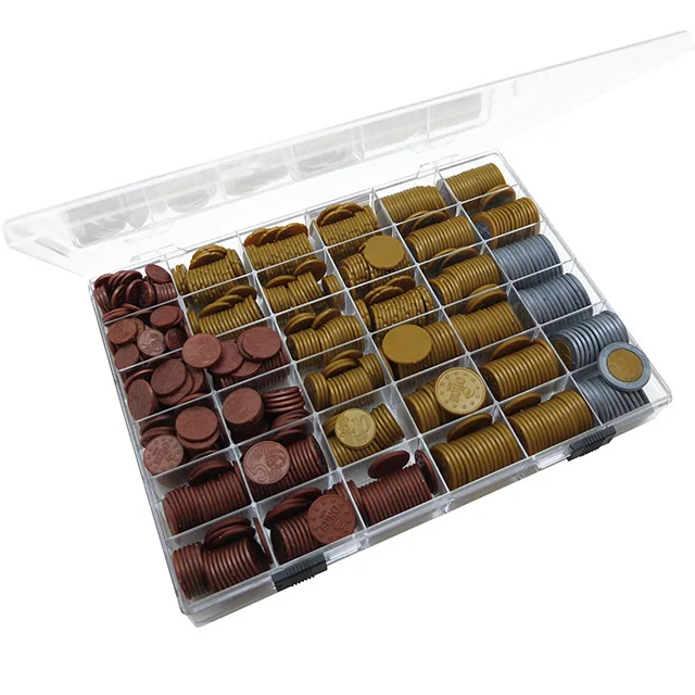 Educational Play Money - Plastic Euro Coins for Kids