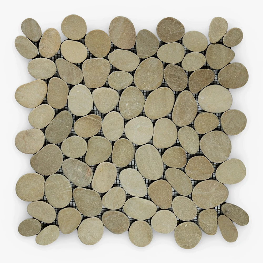 Bali Natural Beige Pebbles Mosaic Tile - Indonesia Natural Beige ...
