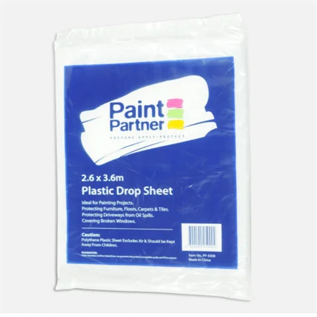 6 Micron 4 M X 5 M Consumer Paint Protection Sheet Polythene Plastic ...