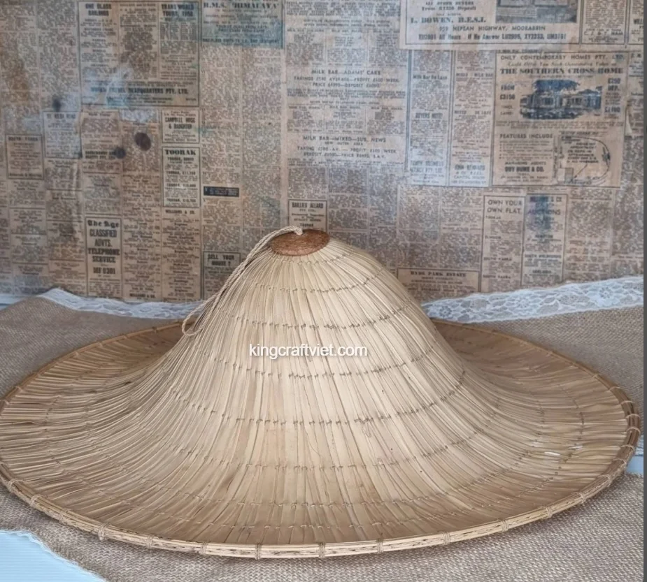 Vietnamese White Traditional Hat Bamboo Palm Leaf Conical Straw Hat ...