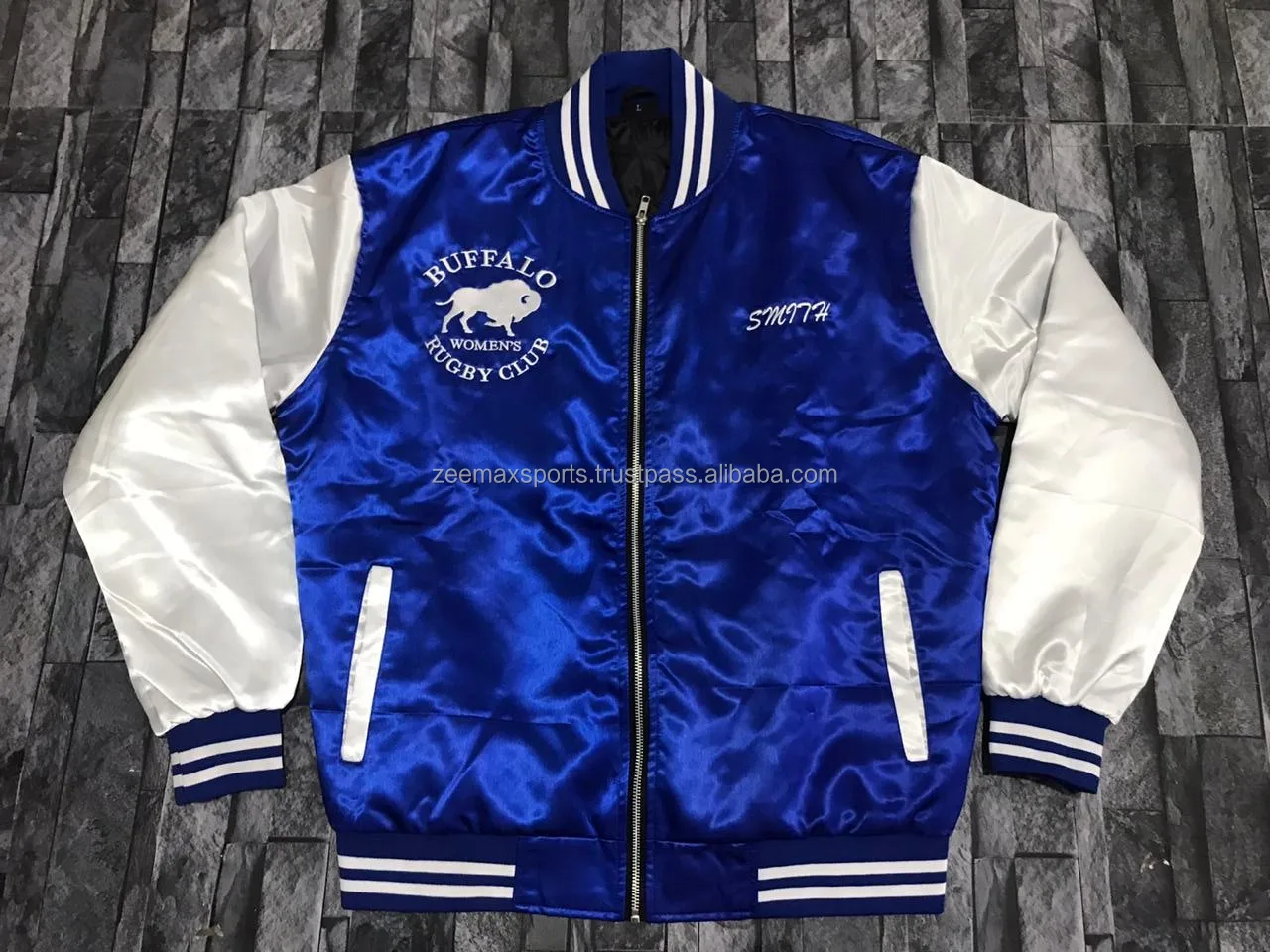 Cheap Price Satin Jackets/ Embroidered Men Bomber Satin Baseball ...