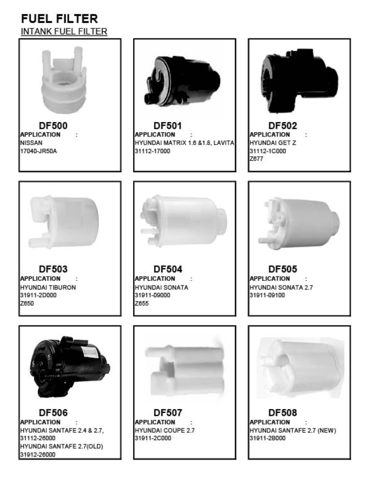 Daewha Diesel Fuel Filter In-tank Racing Lpi Strainers For Oil And Fuel ...