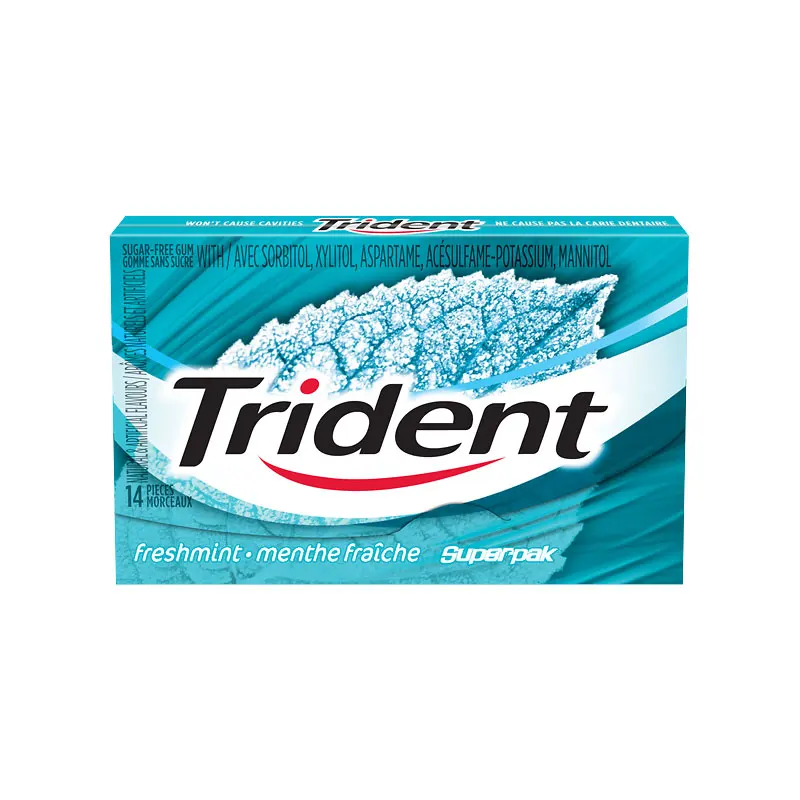 Alibaba.com: Trident Spearmint Flavor Gum, 18 Stick Pack, cheap price ...