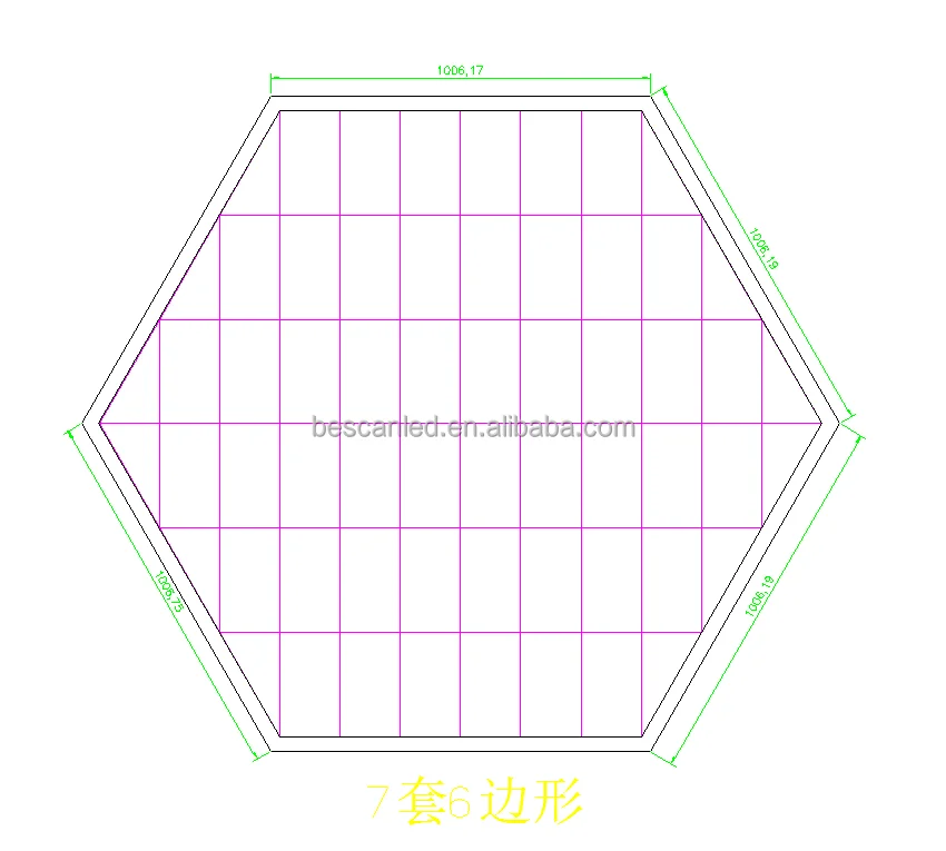 P2 P2.5 P3 P4 LED Panel Hexagonal Video Wall Geometry
